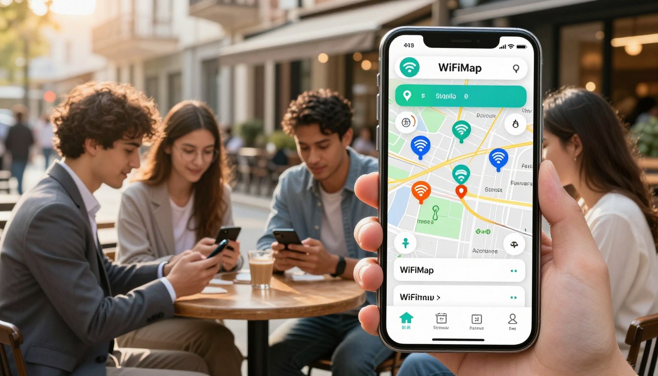 Uma vantagem do WiFiMap é sua capacidade de funcionar offline. Assim ...